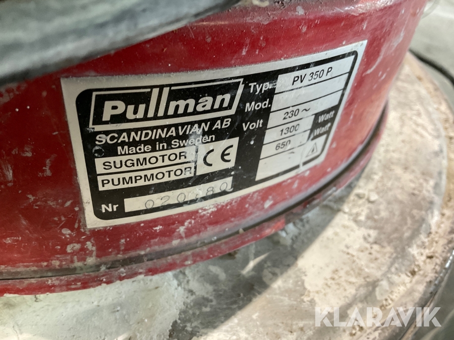 Våtsug Pullman PV 350 P, Malmö, Klaravik auktioner