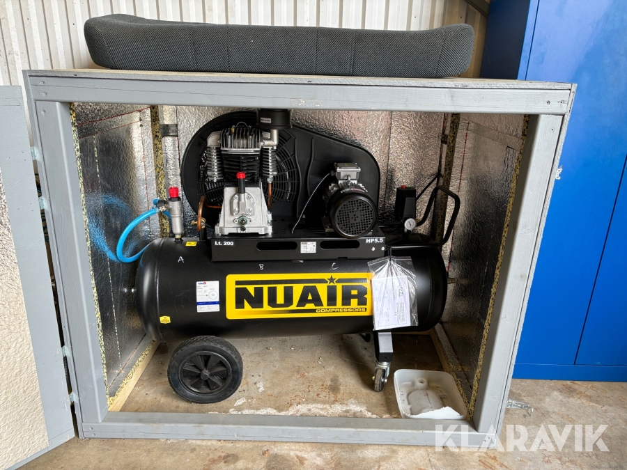 Kompressor Nuair NB5/5,5CT/200, Eksjö, Klaravik auktioner