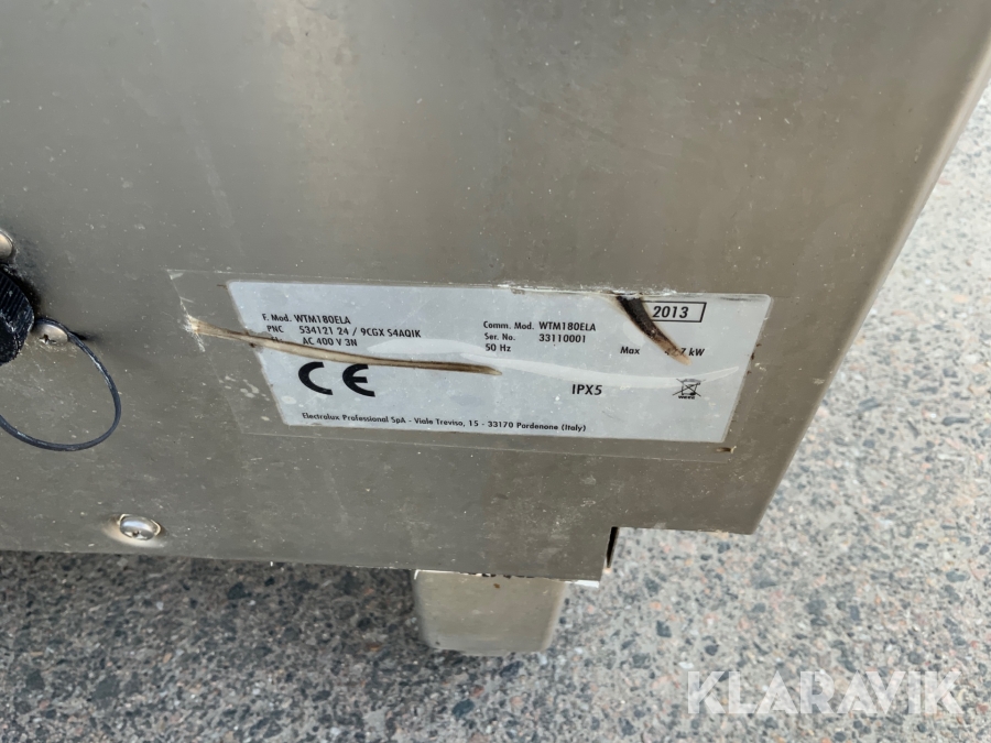 Diskmaskin Elektrolux WTM180ELA för storkök