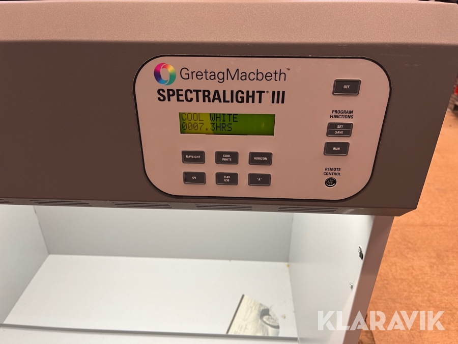 Ljusskåp GretagMacbeth Spectralight 3, Trollhättan, Klaravik