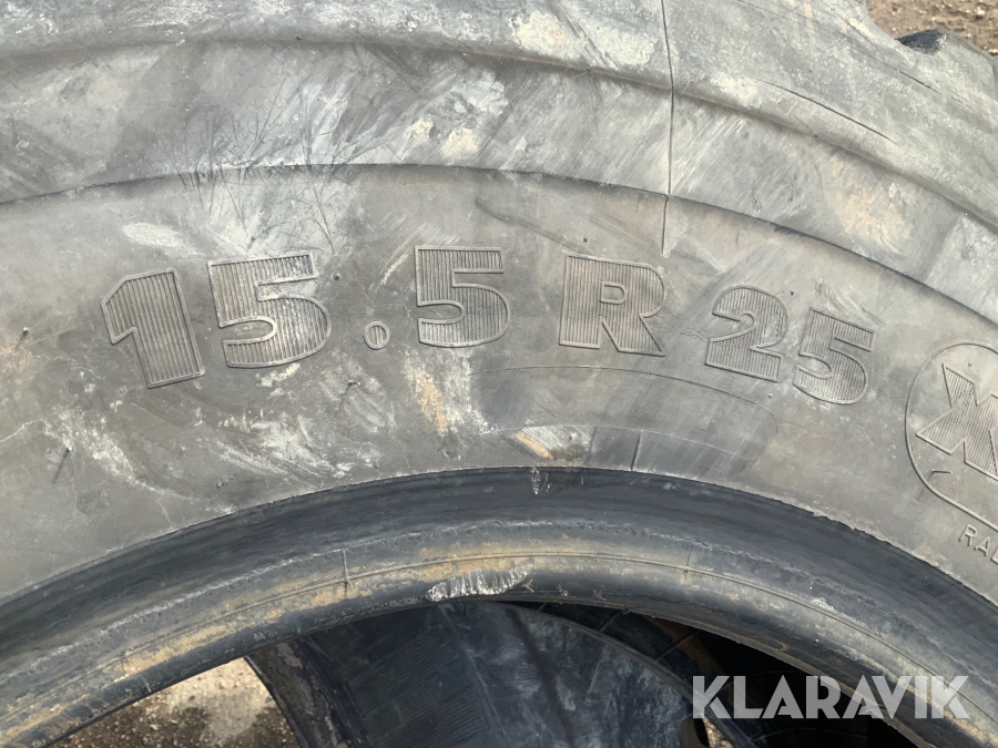 Entreprenaddäck 3st Michelin 15.5R25 XHA, Strängnäs, Klaravi