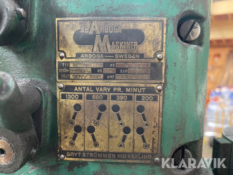 Pelarborrmaskin Arboga E100, Partille, Klaravik auktioner