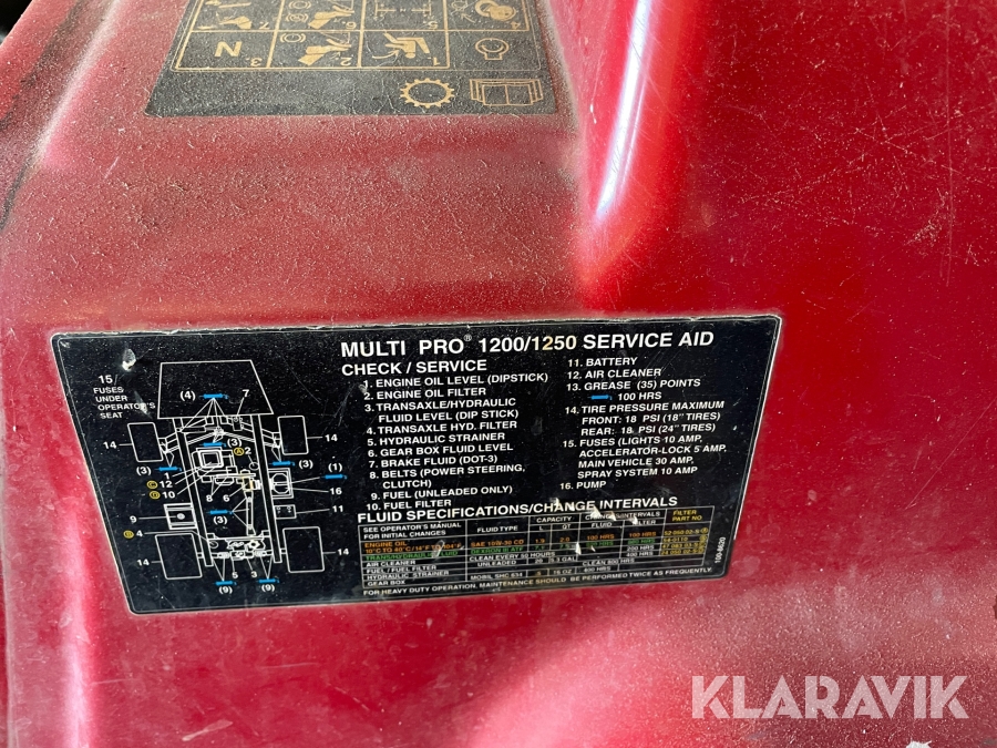 Spruttruck Toro Multi PRO 1250, Karlskrona, Klaravik auktion