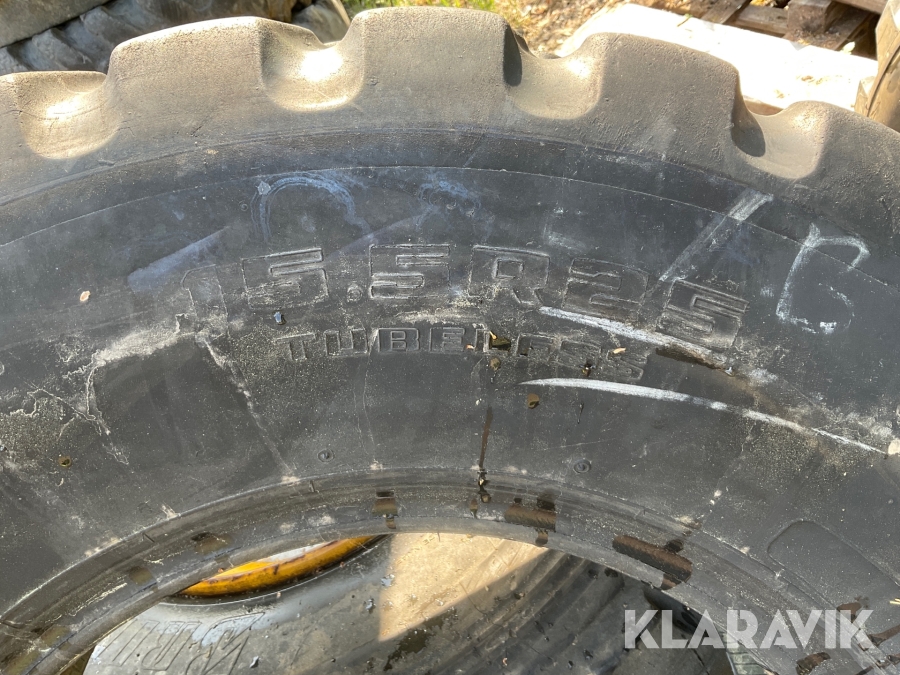 Däck Goodyear GP-2R 15.5-R25, Malung-Sälen, Klaravik auktion