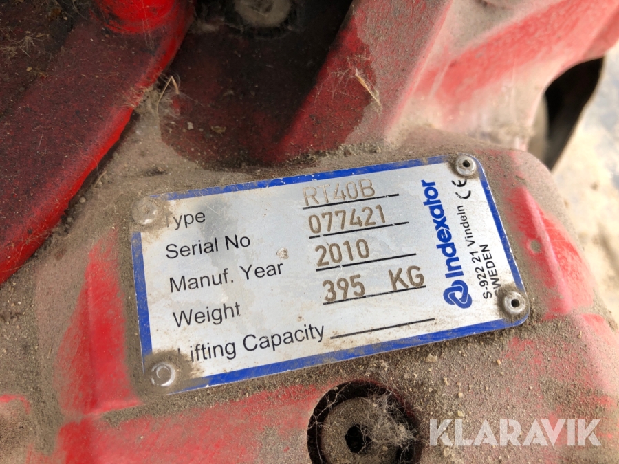 Tiltrotator Indexator RT40B, Kristianstad, Klaravik auktione