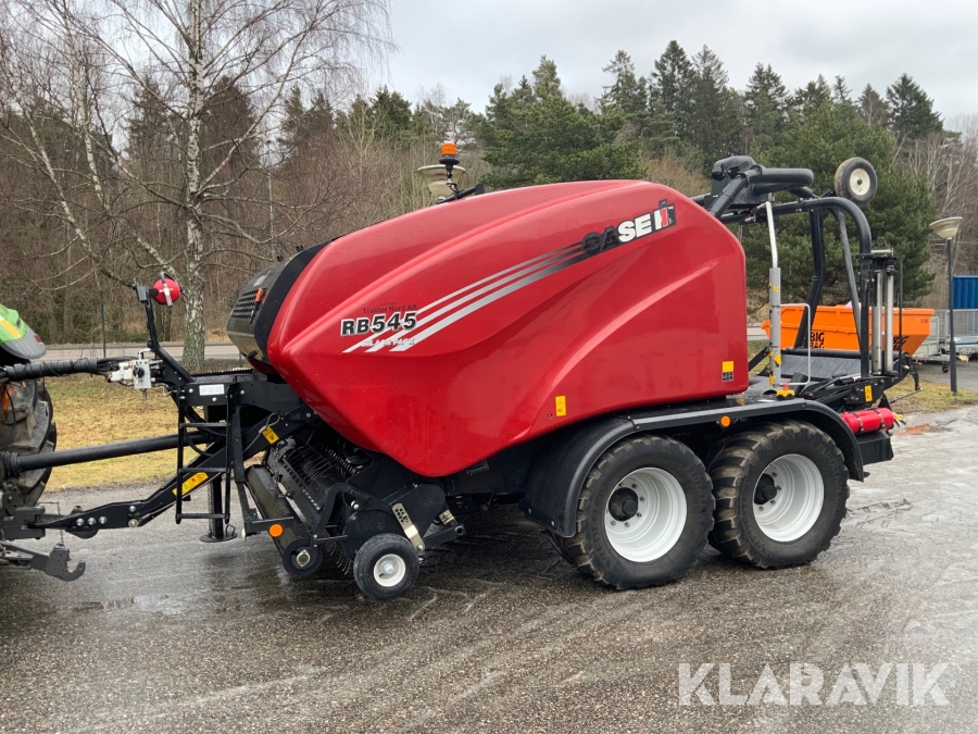 Rundbalspress Case RB545 silage pack, Södertälje, Klaravik a