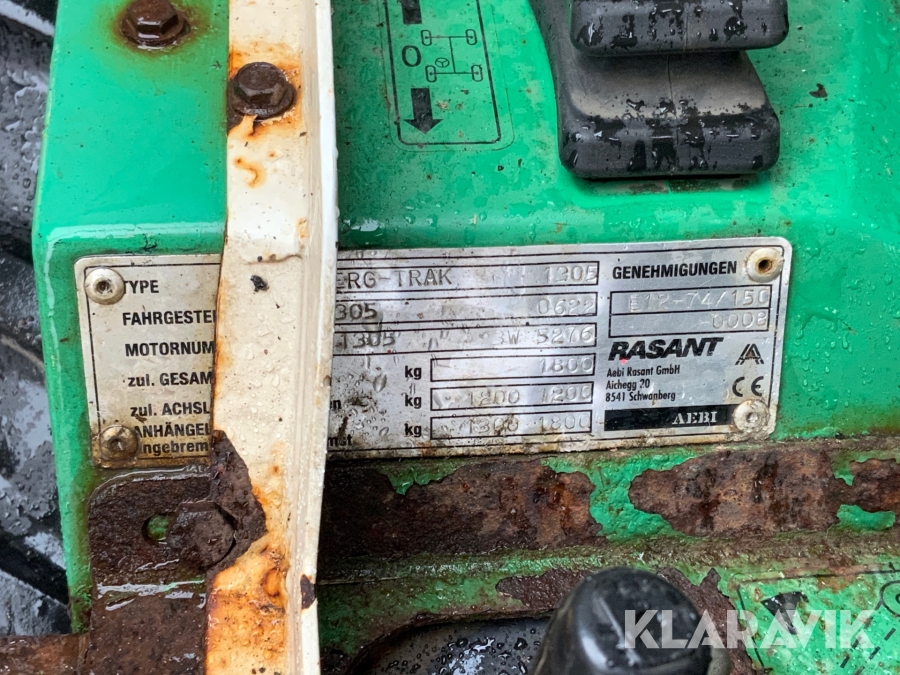 Redskapsbärare AEBI Rasant Berg Trak RS 1305, Mariestad, Kla