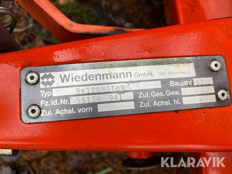Lövsug Weidemann R120 motor, Sigtuna, Klaravik auktioner