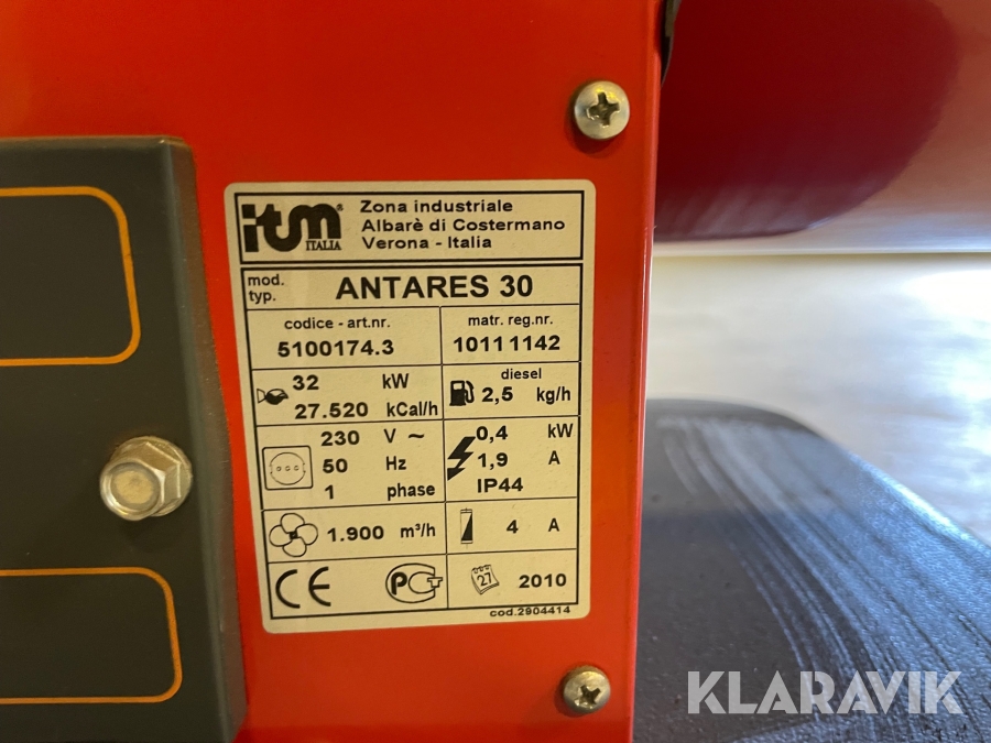Värmekanon ITM Antares 30, Varberg, Klaravik auktioner
