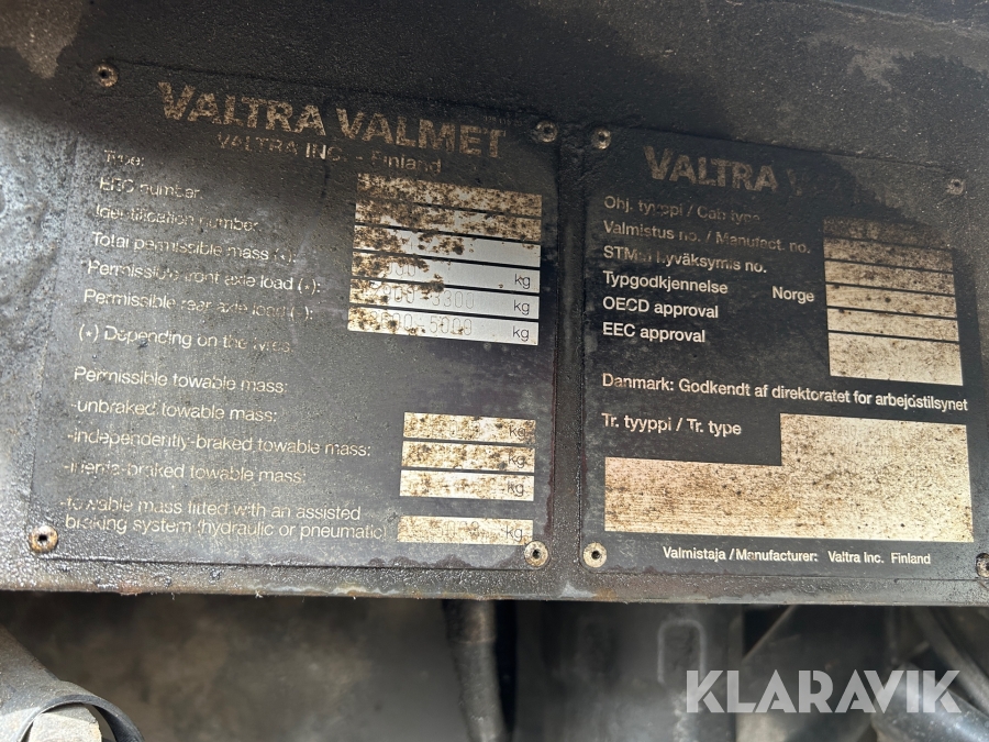 Traktor Valtra Valmet 6200 Hi-Trol, Härryda, Klaravik auktio