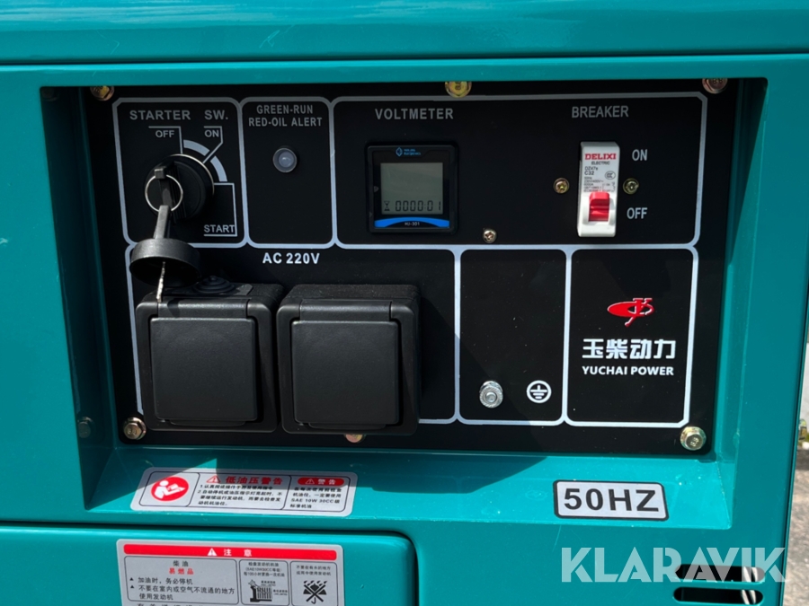 Generator Yuchai Power YC9800T, Jönköping, Klaravik auktione