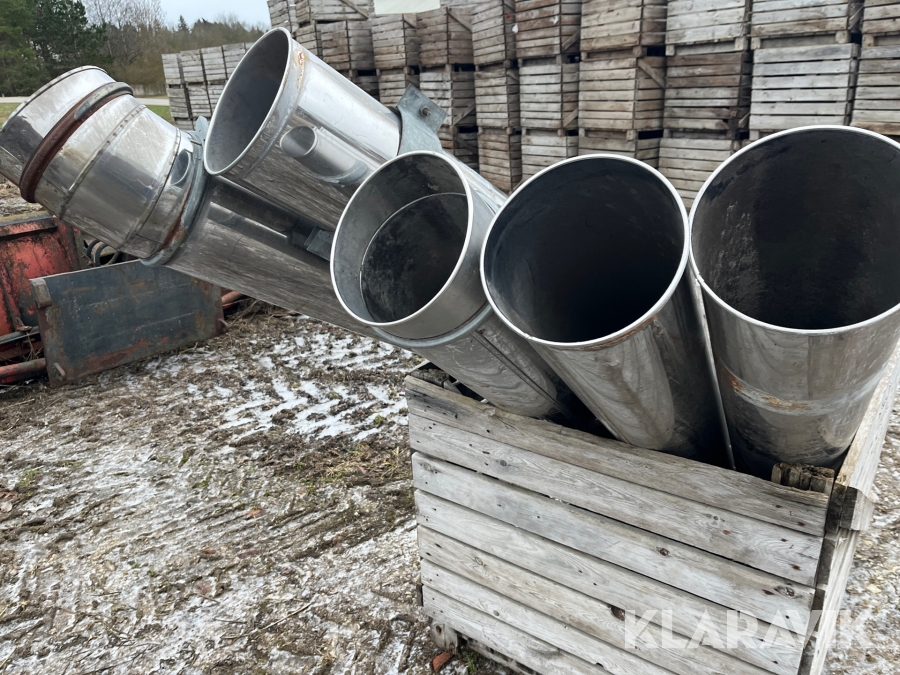Rostfria rör till tornsilo 25cm diameter, 2m långa, Gotland,