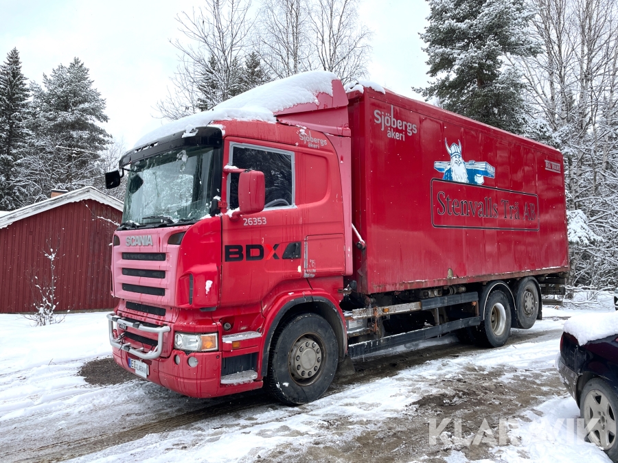 Lastbil Scania R480 6X2, Strömsund, Klaravik auktioner