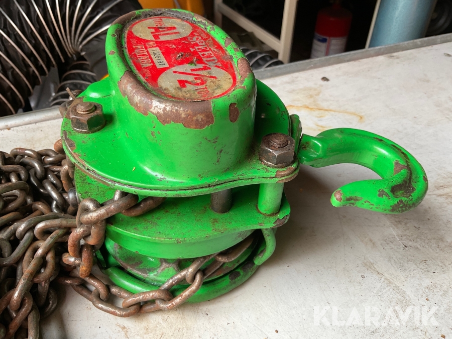 Lyftblock Futaba Speed 500 kg, Kristinehamn, Klaravik auktio