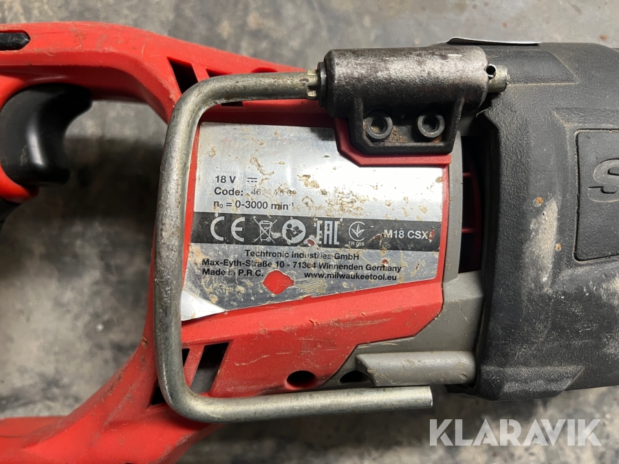 Tigersåg Milwaukee M18 CSX, Vallentuna, Klaravik auktioner