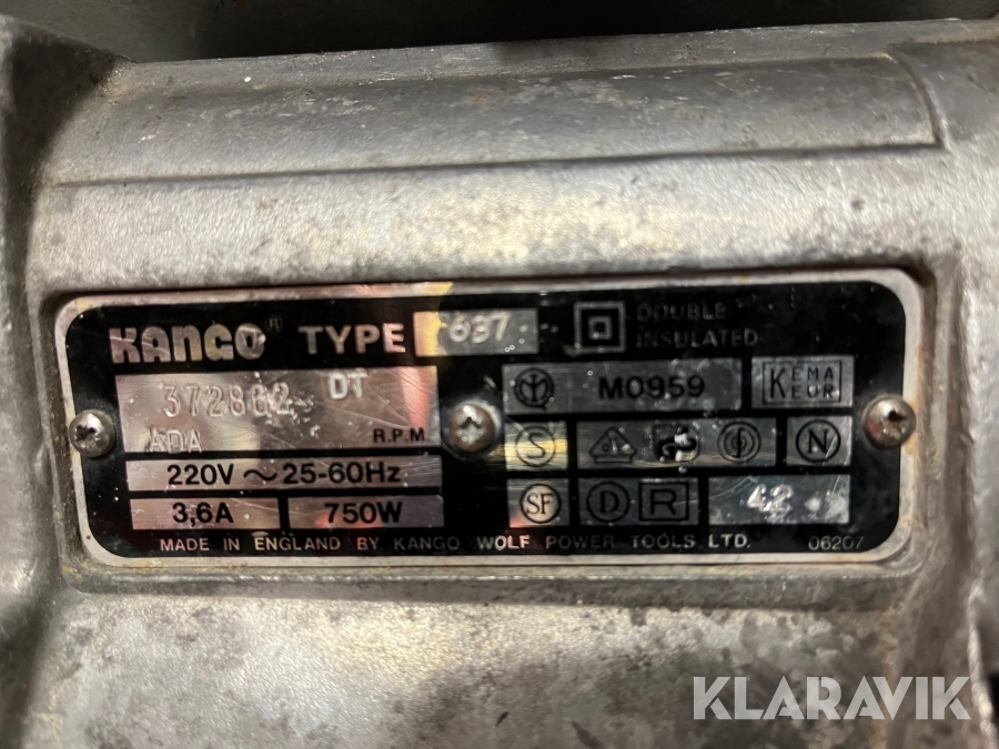 Borrhammare Kango 637, Österåker, Klaravik auktioner