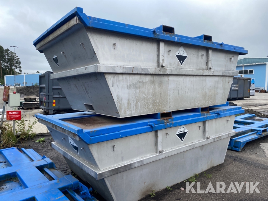 Container med lock, Västerås, Klaravik auktioner