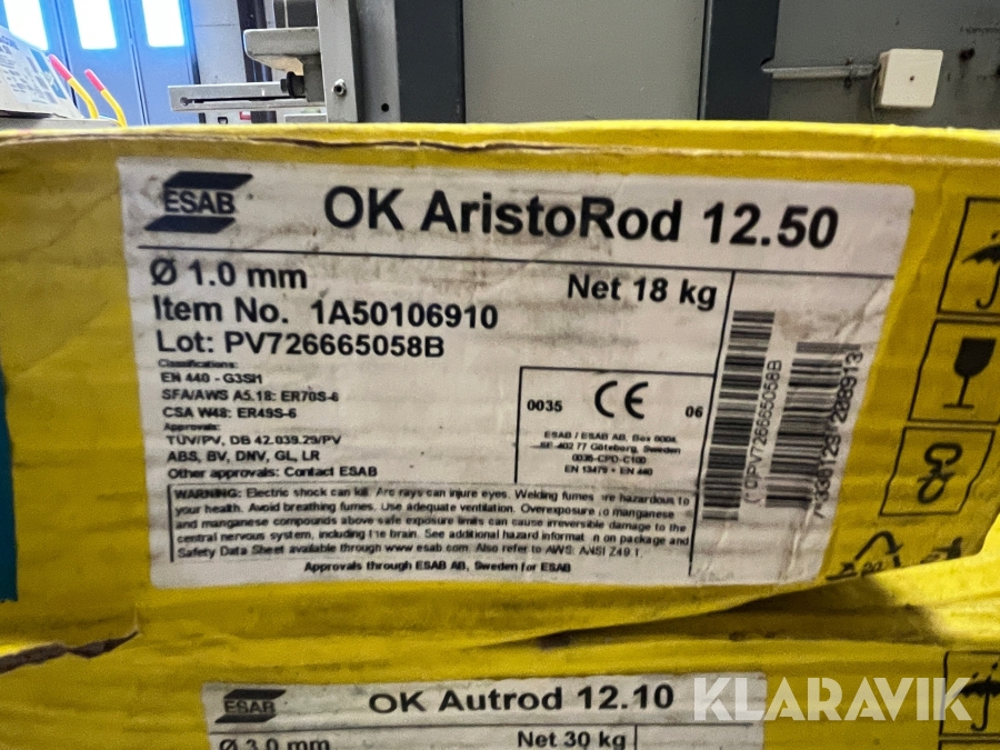 Diverse Svetstråd MIG/MAG Sandvik/Esab/Croma core/Elga/Linc