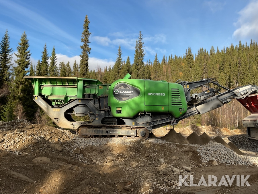 Käftkross Terex Bison 280 Evoquip, Storuman, Klaravik auktio