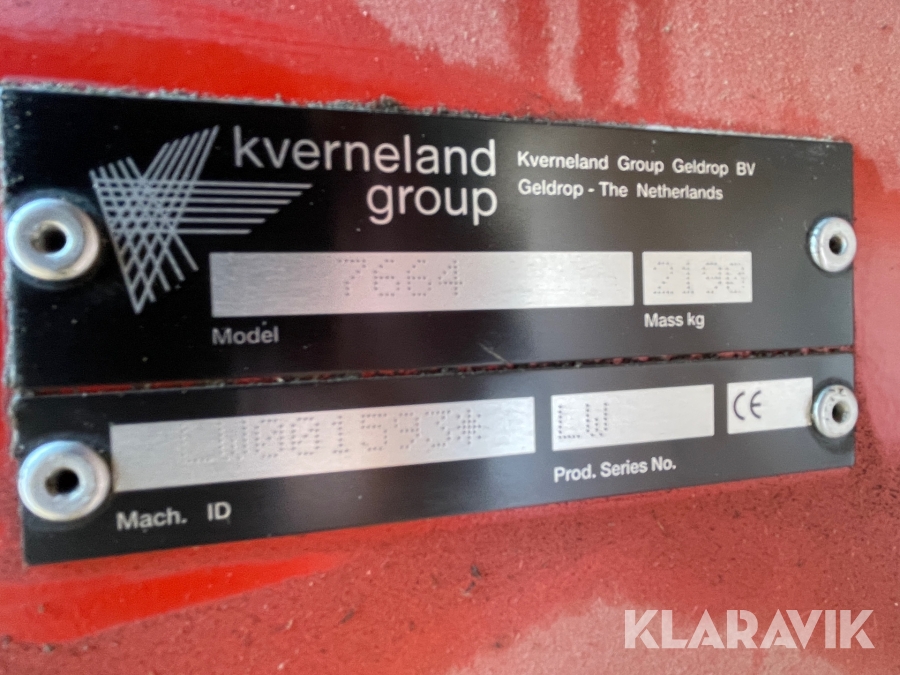 Fyrkantsbalsinplastare Taarup / Kverneland 7664, Östhammar,