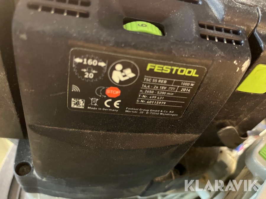 Sänksåg Festool TSC 55 REB-Plus/XL Li, Nynäshamn, Klaravik a