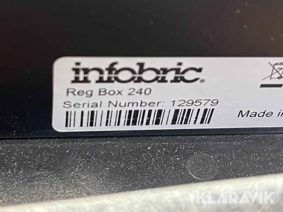 Reg Box och passerlås Infobric, Katrineholm, Klaravik auktio
