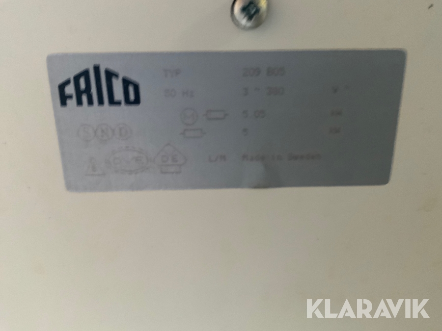 Klaravik Auktioner | Värmefläkt Frico Eltemperator 5kW