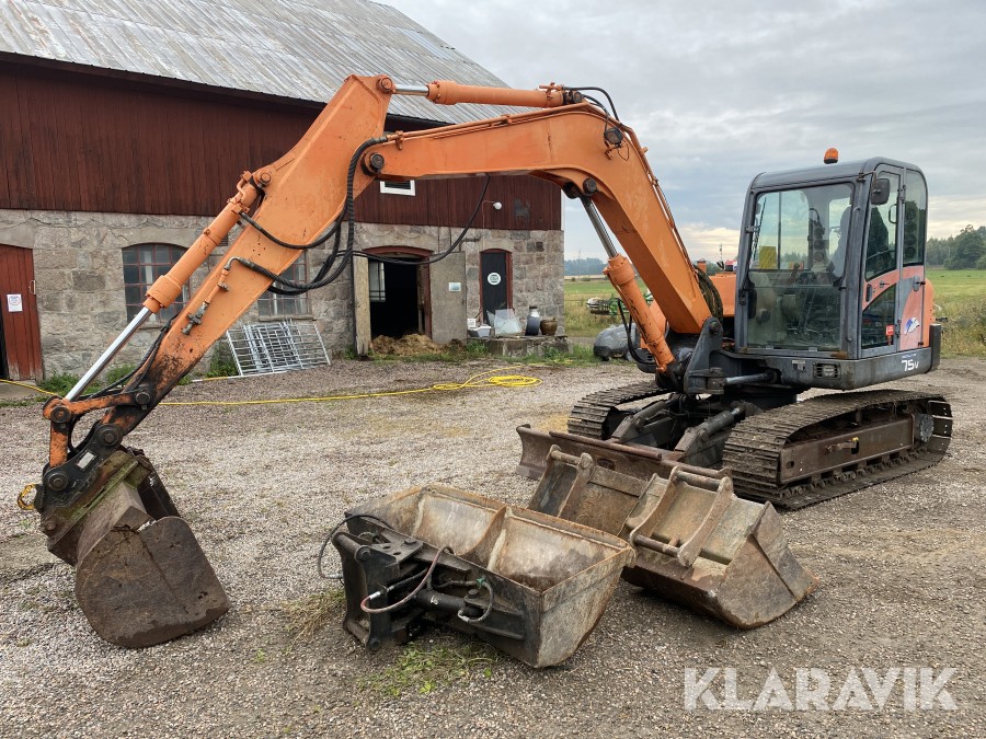 Bandgrävare Daewoo Solar 75 - V med tillbehör