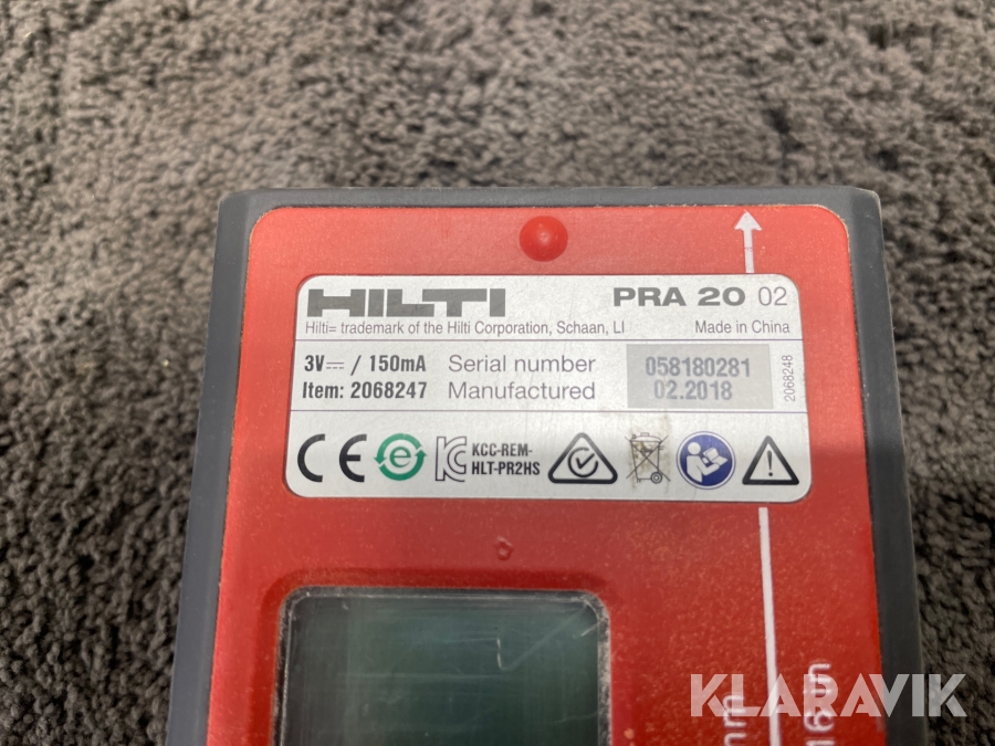Planlaser & lasermottagare Hilti PR2-HS, PRA20, Svalöv, Klar