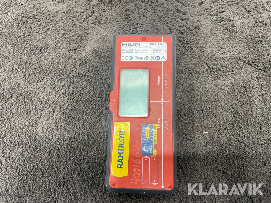 Planlaser & lasermottagare Hilti PR2-HS, PRA20, Svalöv, Klar