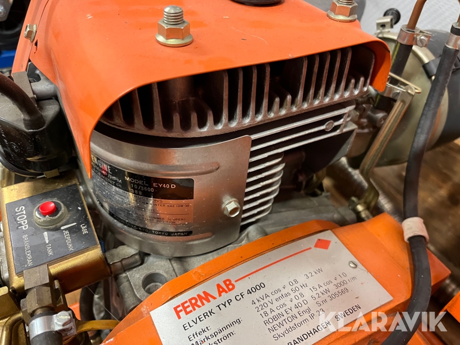 Elverk Ferm CF4000, Mjölby, Klaravik auktioner