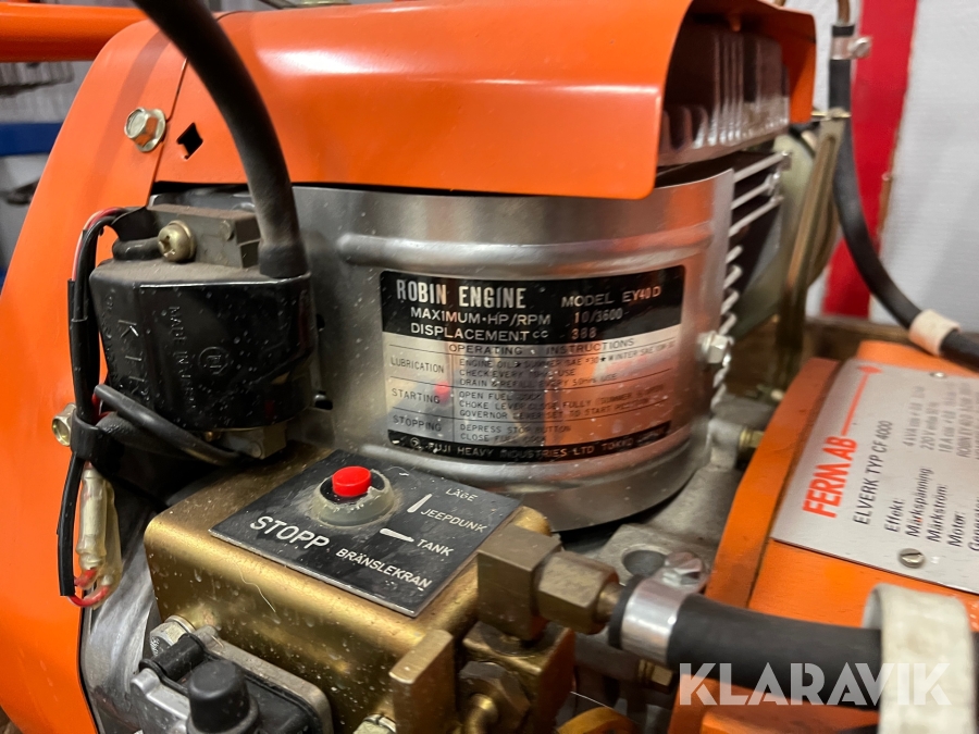 Elverk Ferm CF4000, Mjölby, Klaravik auktioner