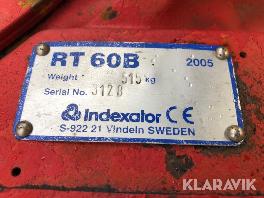 Tiltrotator Indexator RT60B, Klippan, Klaravik auktioner
