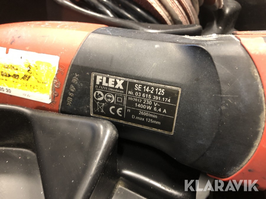 Klaravik Auktioner | Flex supraflex-multislip 125mm med slippapper