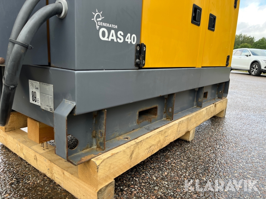 Elverk Atlas Copco Qas 40KD, Fagersta, Klaravik auktioner