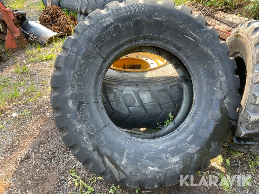Däck Goodyear GP-2R 15.5-R25, Malung-Sälen, Klaravik auktion