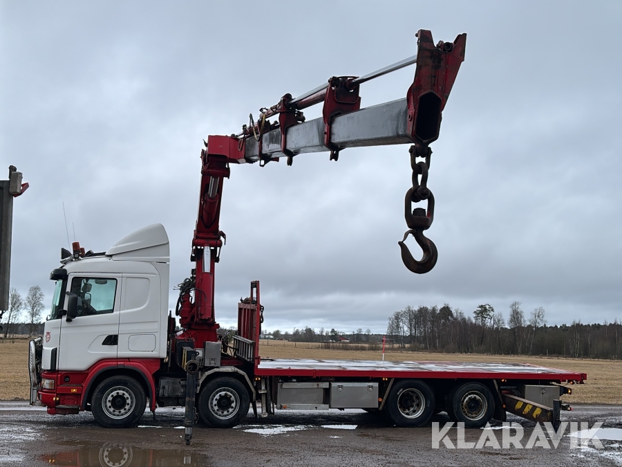 Kranbil Scania R124GB 8X2, Eksjö, Klaravik auktioner