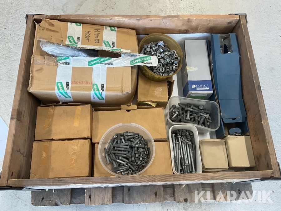 Bult och mutter div olika storlekar, Stockholm, Klaravik auk