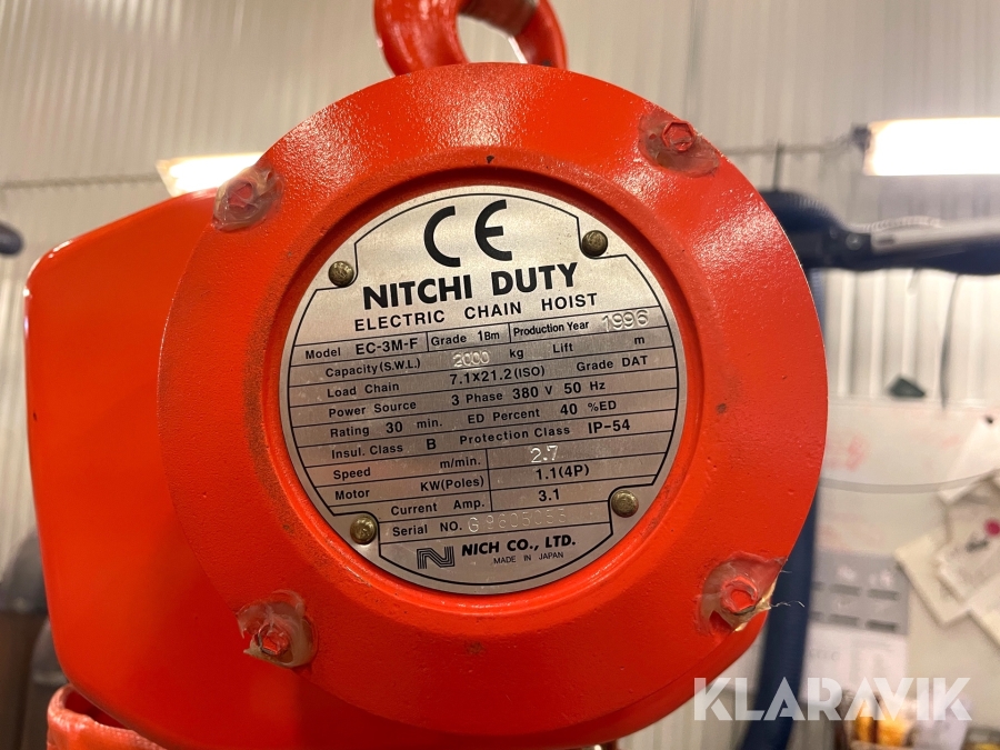 Lyftok/vinsch Nitchi EC-3M-F, Sunne, Klaravik auktioner