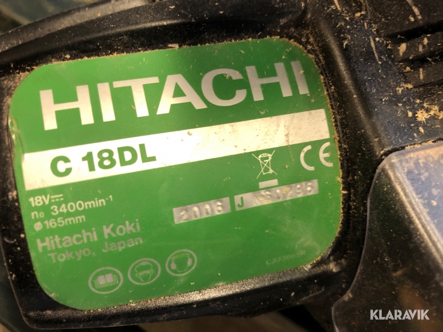 Klaravik Auktioner | Cirkelsåg Hitachi C18DL