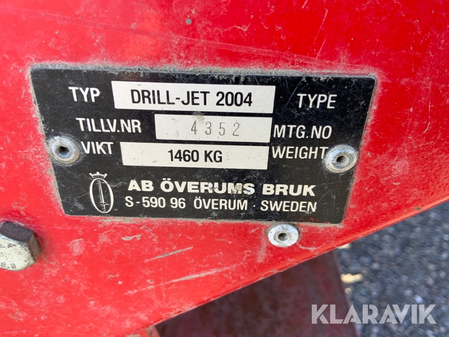 Såmaskin Tive Drill-jet 2004, Simrishamn, Klaravik auktioner