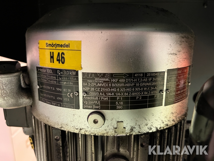 Hydraulaggregat Hawe Hkf 489, Köping, Klaravik auktioner