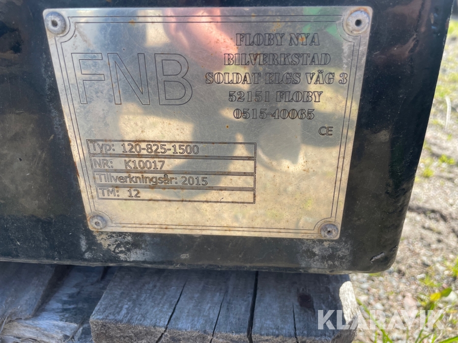 Krankonsoll FNB 120-825-1500, Åmål, Klaravik auktioner