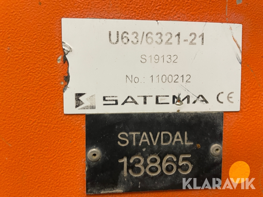 Undercentral 63A Satema U63/6321-21, Svalöv, Klaravik auktio
