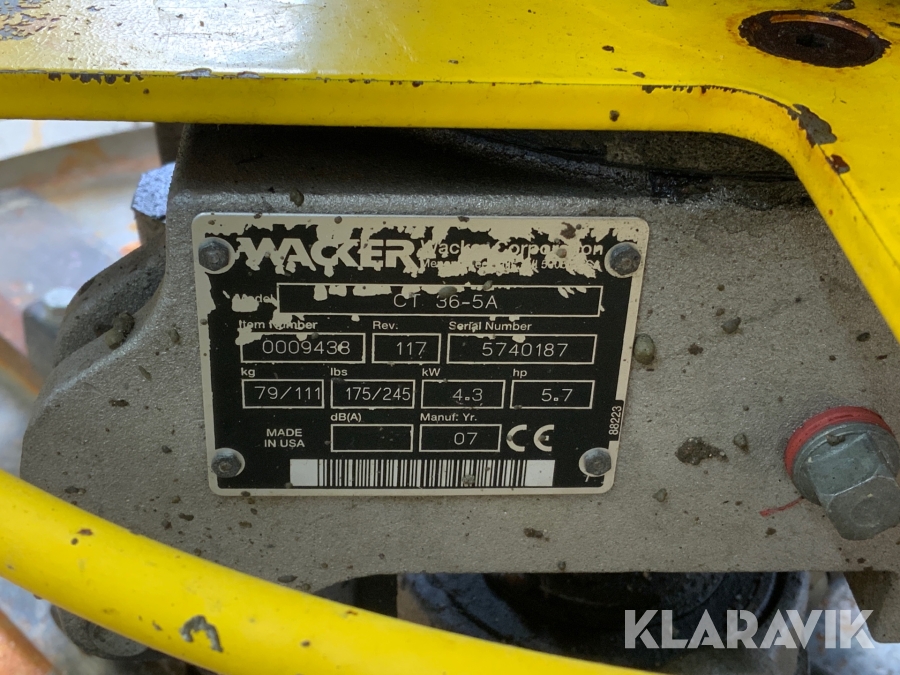 Glättare Wacker Neuson CT 36-5, Alingsås, Klaravik auktion