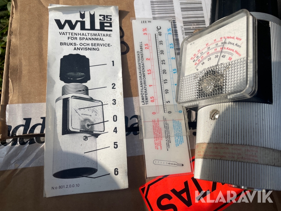 Klaravik Auktioner | Vattenhalsmätare Wile 35