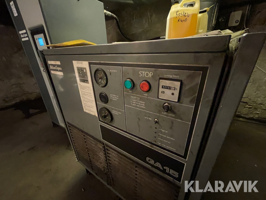 Kompressorer, Lufttork & Tank Atlas Copco GA15VSD+ & GA15