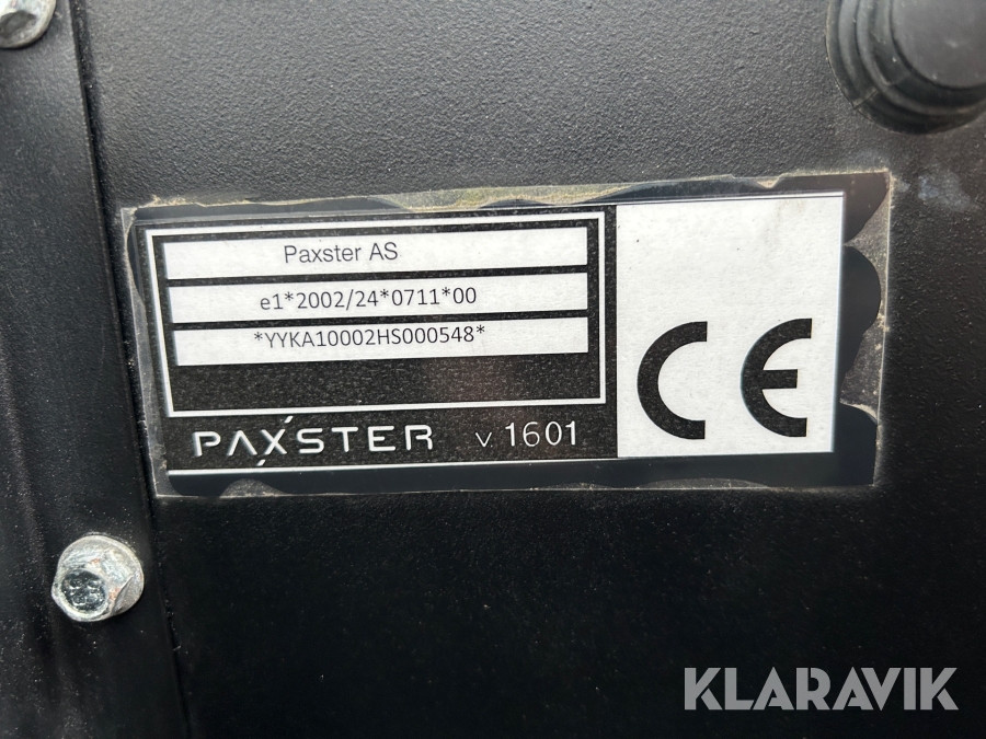 Eldriven fyrhjuling / Leveransfordon Paxter Cargo EDV 1601,