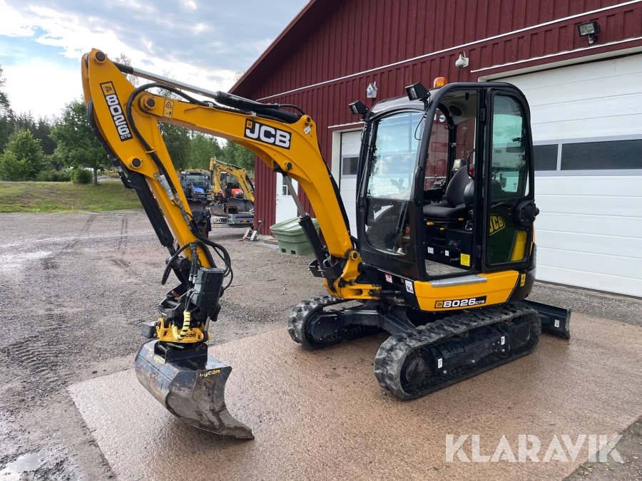 Grävmaskin JCB 8026 CTS, Grums, Klaravik auktioner