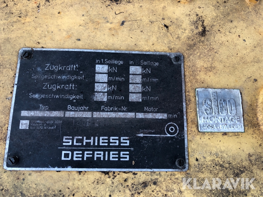 Vinsch Schiess Defries 1410, Älvdalen, Klaravik auktioner